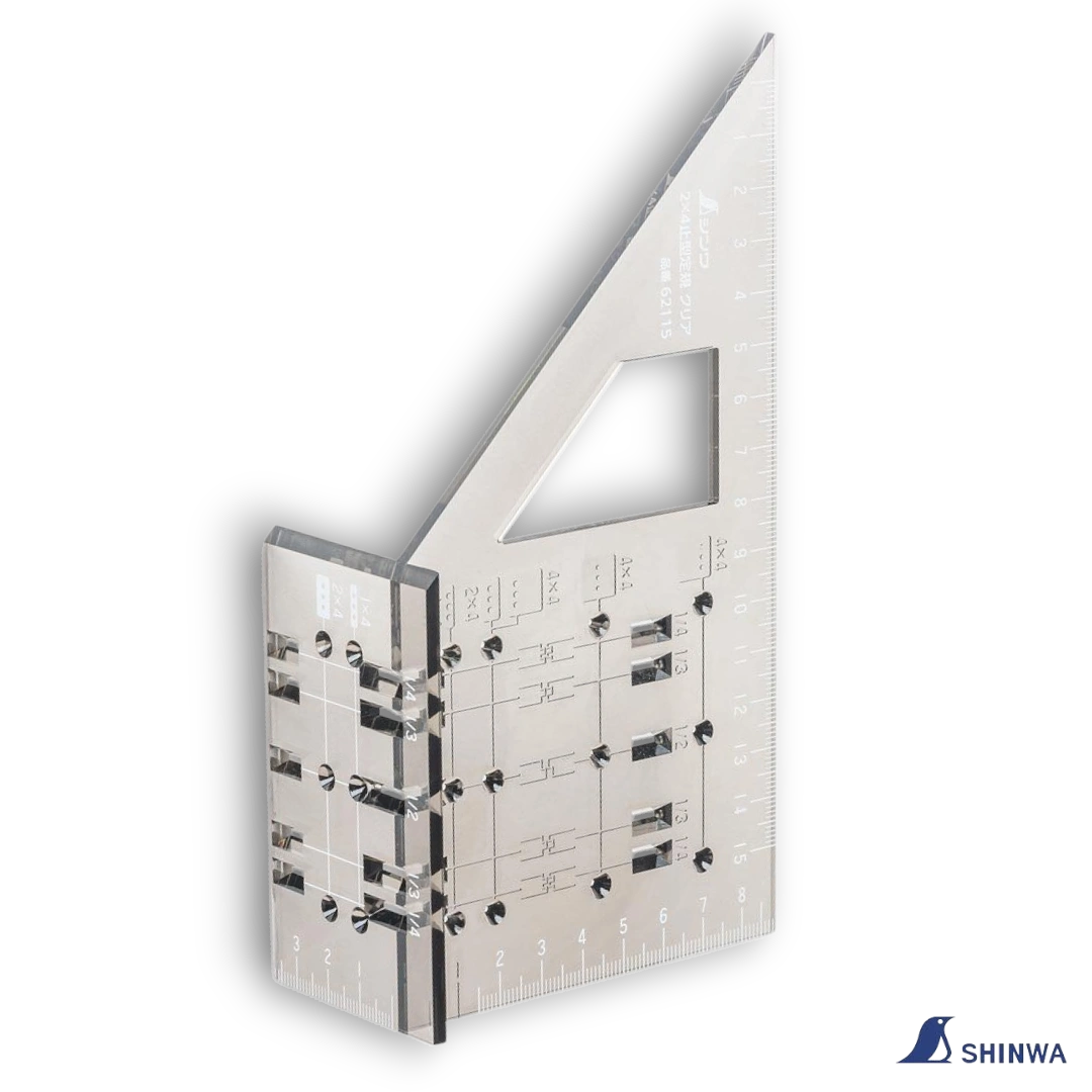 Shinwa 32723 Shinwa 3D Miter Rule 45° 90° for 2x4 Timber